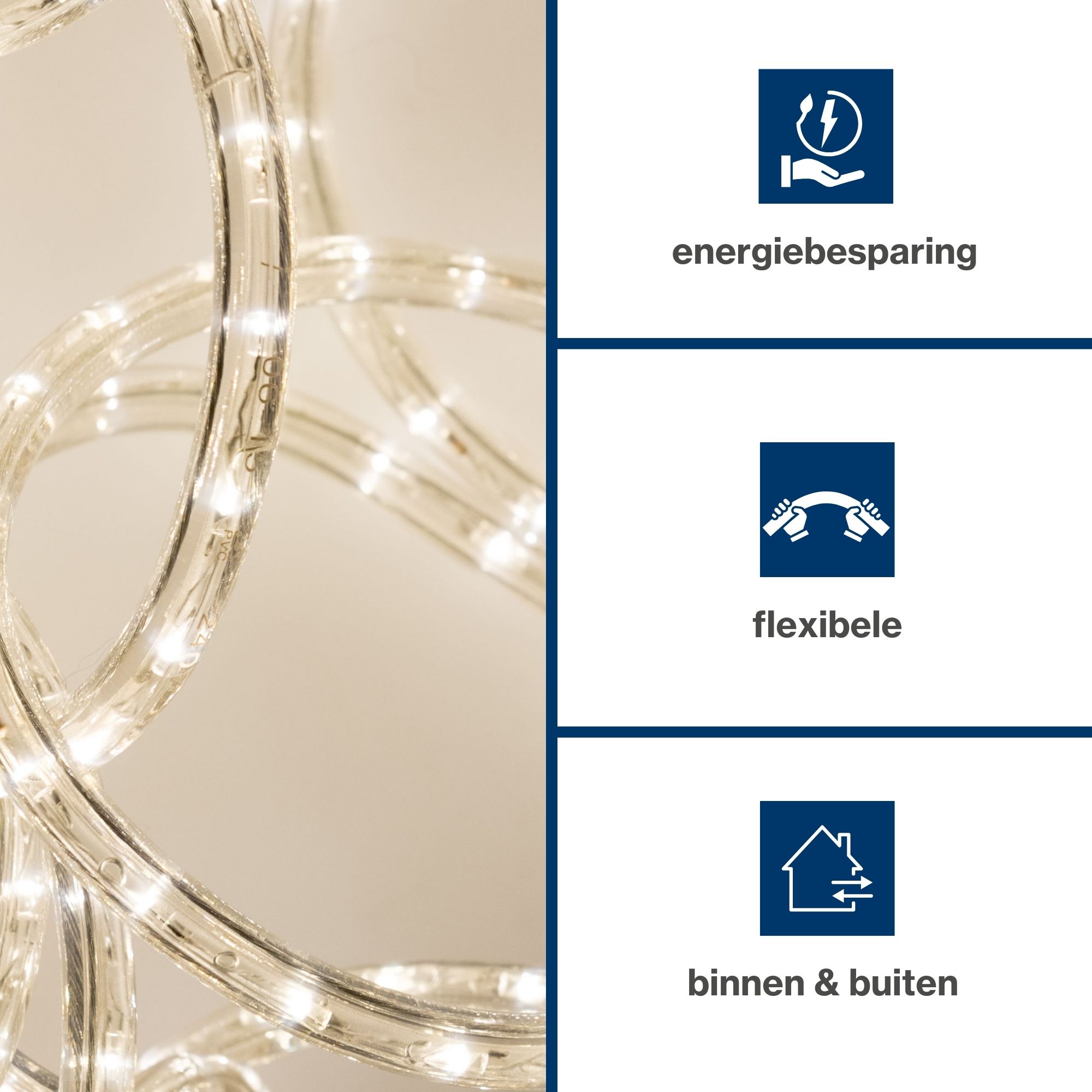 TRONIX GLAMOURLIGHT LED-LICHTSLANG - WARM WIT - op maat per 1.5 meter ...