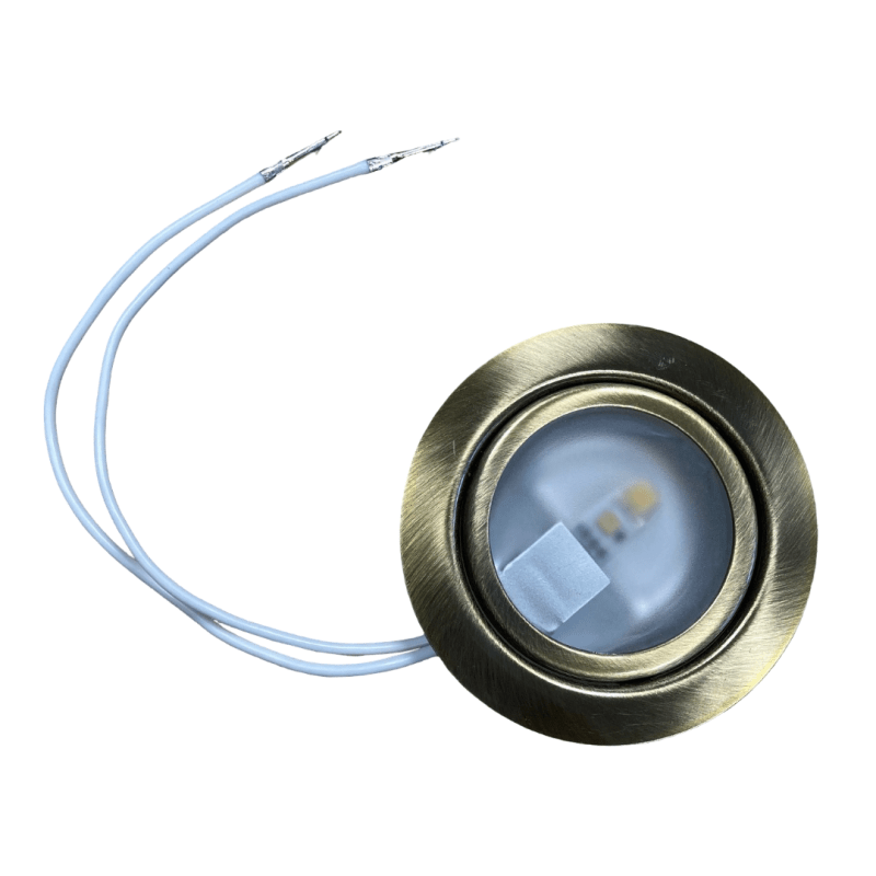 Meubelinbouwspot metaal brons, incl. 12V LED-lamp 1.2W G4-fitting ...