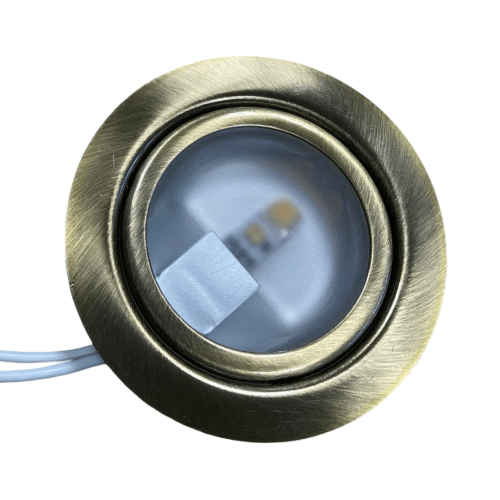 Meubelinbouwspot metaal brons, incl. 12V LED-lamp 1.2W G4-fitting ...